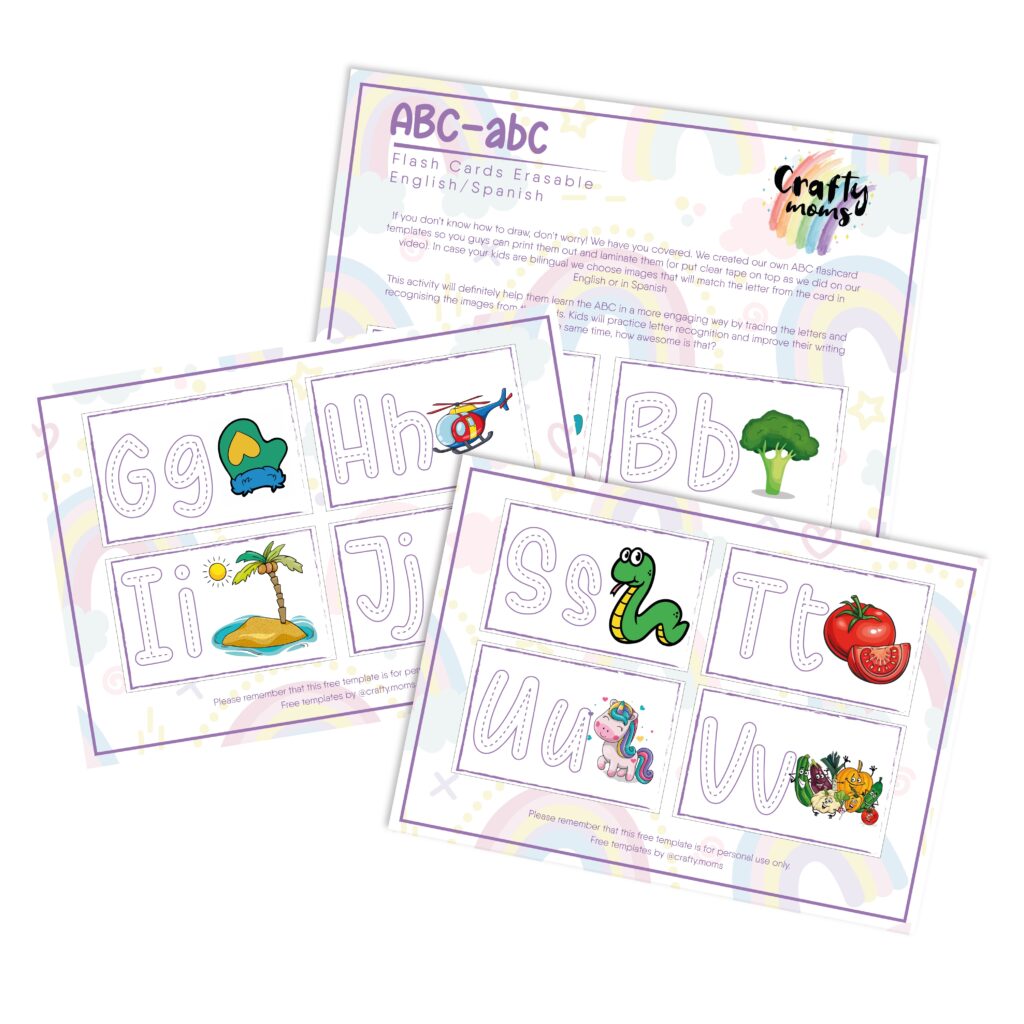 ABC Flashcards – Bilingual – Crafty Moms